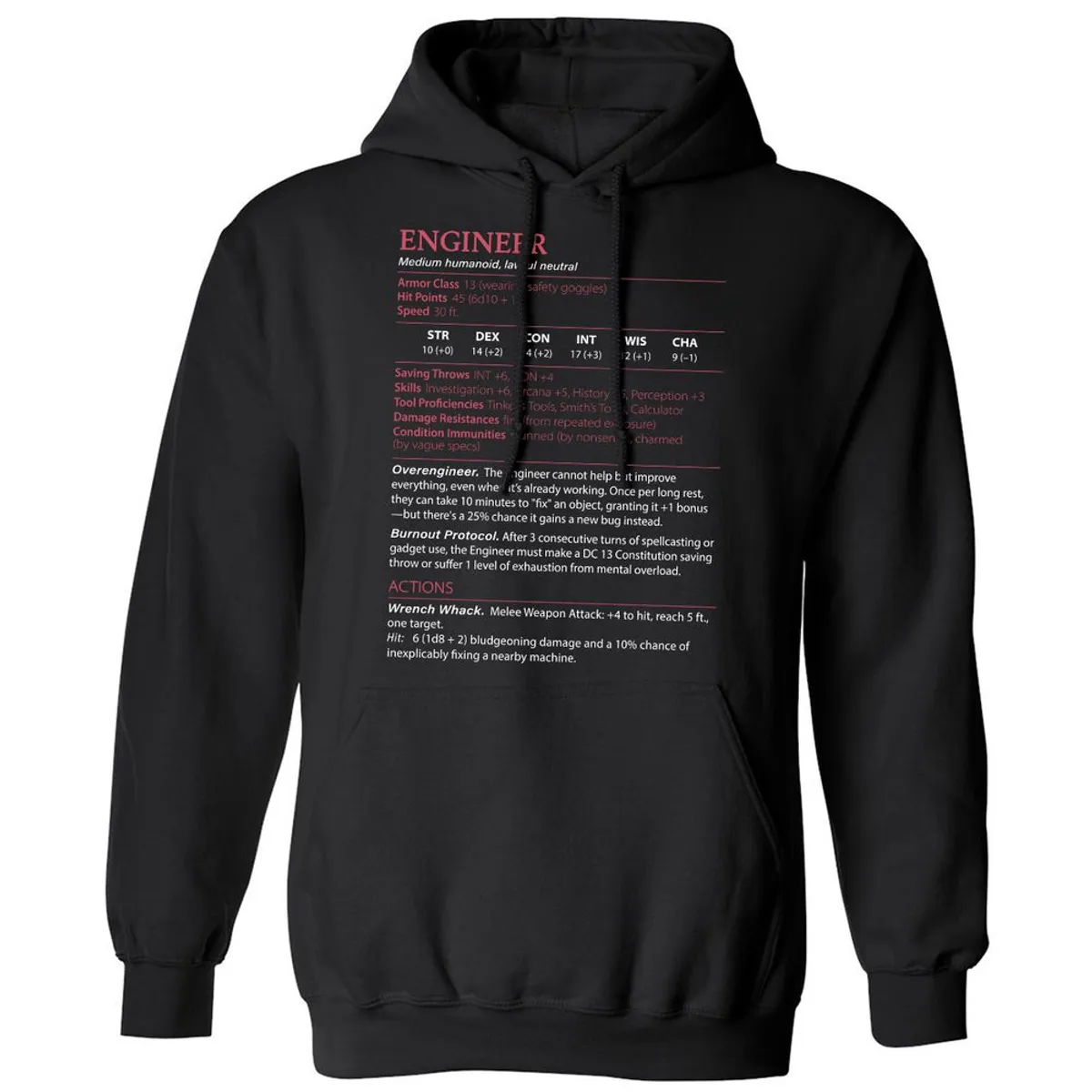 Engineer Stats Classic Unisex Hoodie