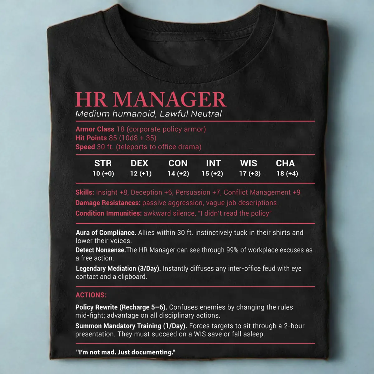 HR Manager Stats Classic Unisex T-Shirt