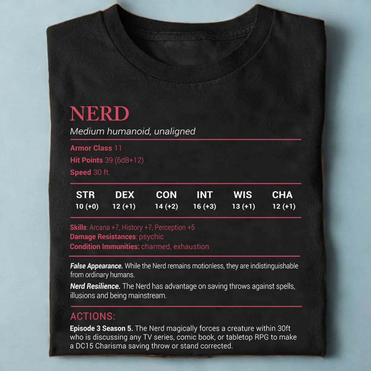 Nerd Stats Classic Unisex T-Shirt