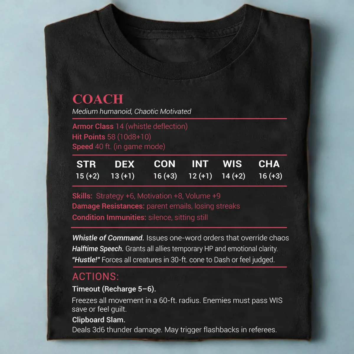 Coach Stats Classic Unisex T-Shirt