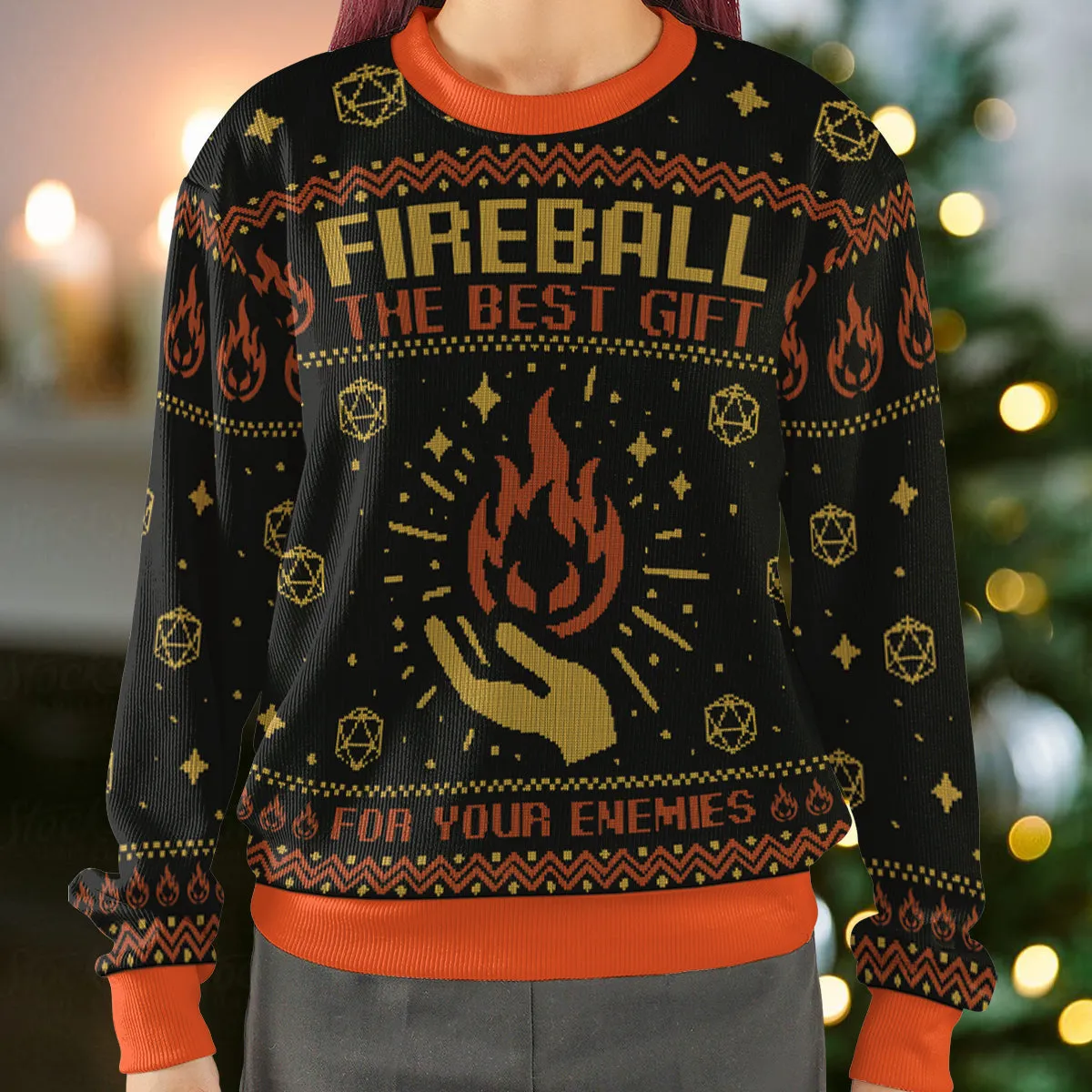 Fireball The Best Gift Ugly Christmas Sweatshirt